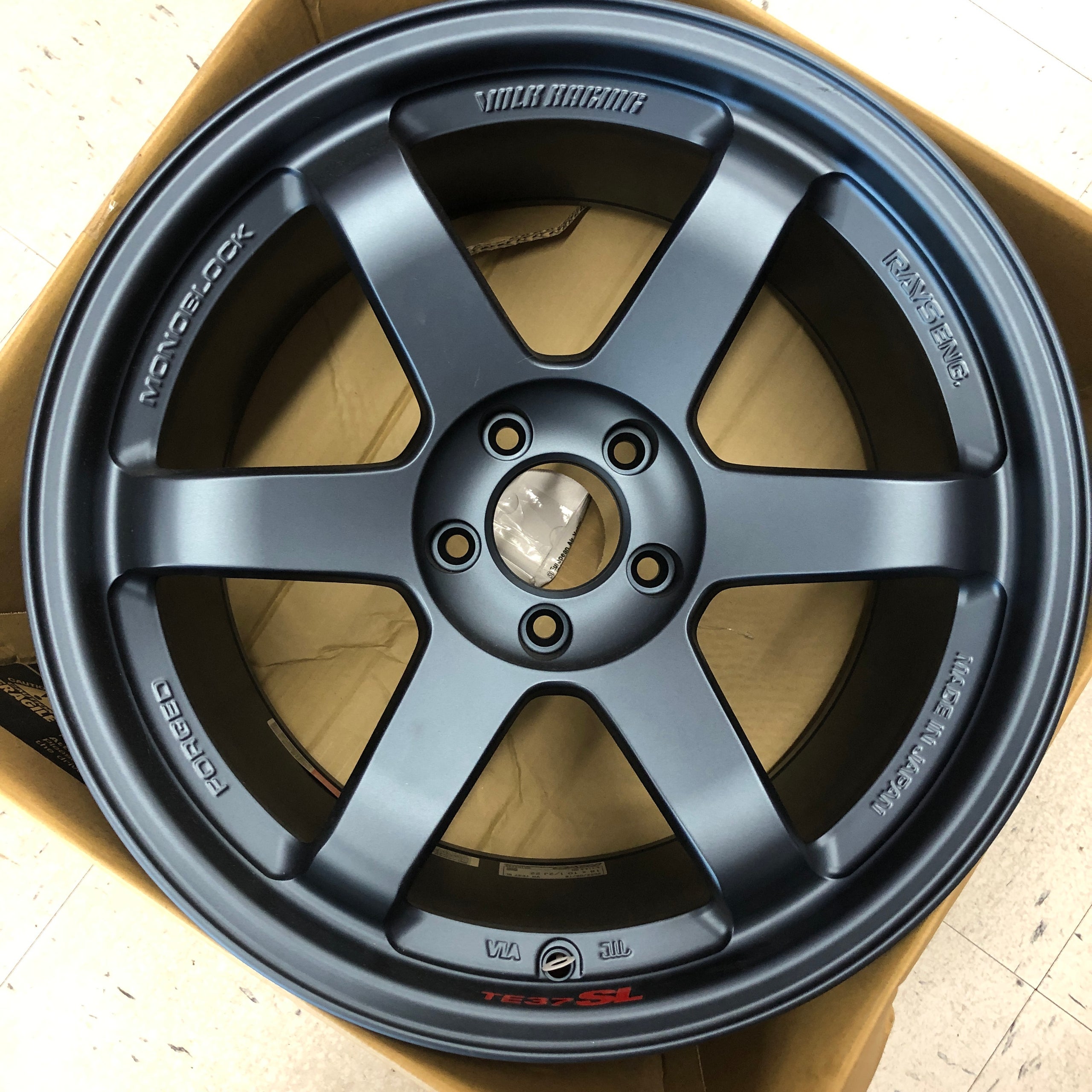 Volk TE37 Matte Gunmetal Blue #0504 | UP GARAGE Garden Grove