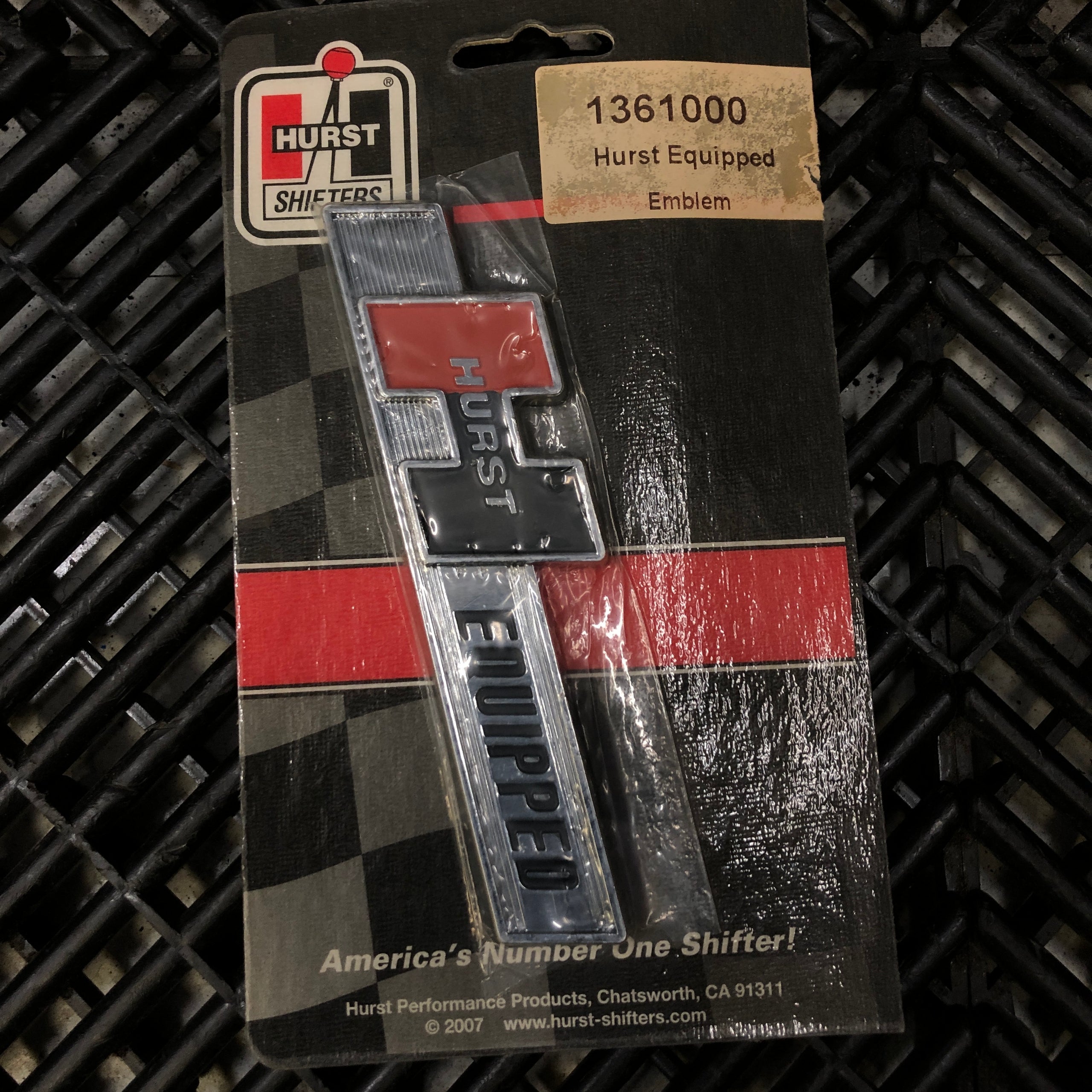 Hurst Equipped Emblem.. P/N 1361000 #1026 | UP GARAGE Garden Grove